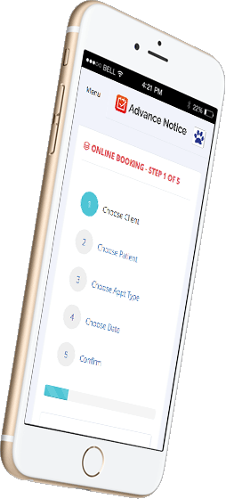 Advance Notice – Online appointment booking system